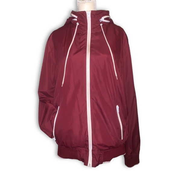 Forever 21 | Jackets & Coats | Mens Burgundy Windbreaker Jacket | Poshmark